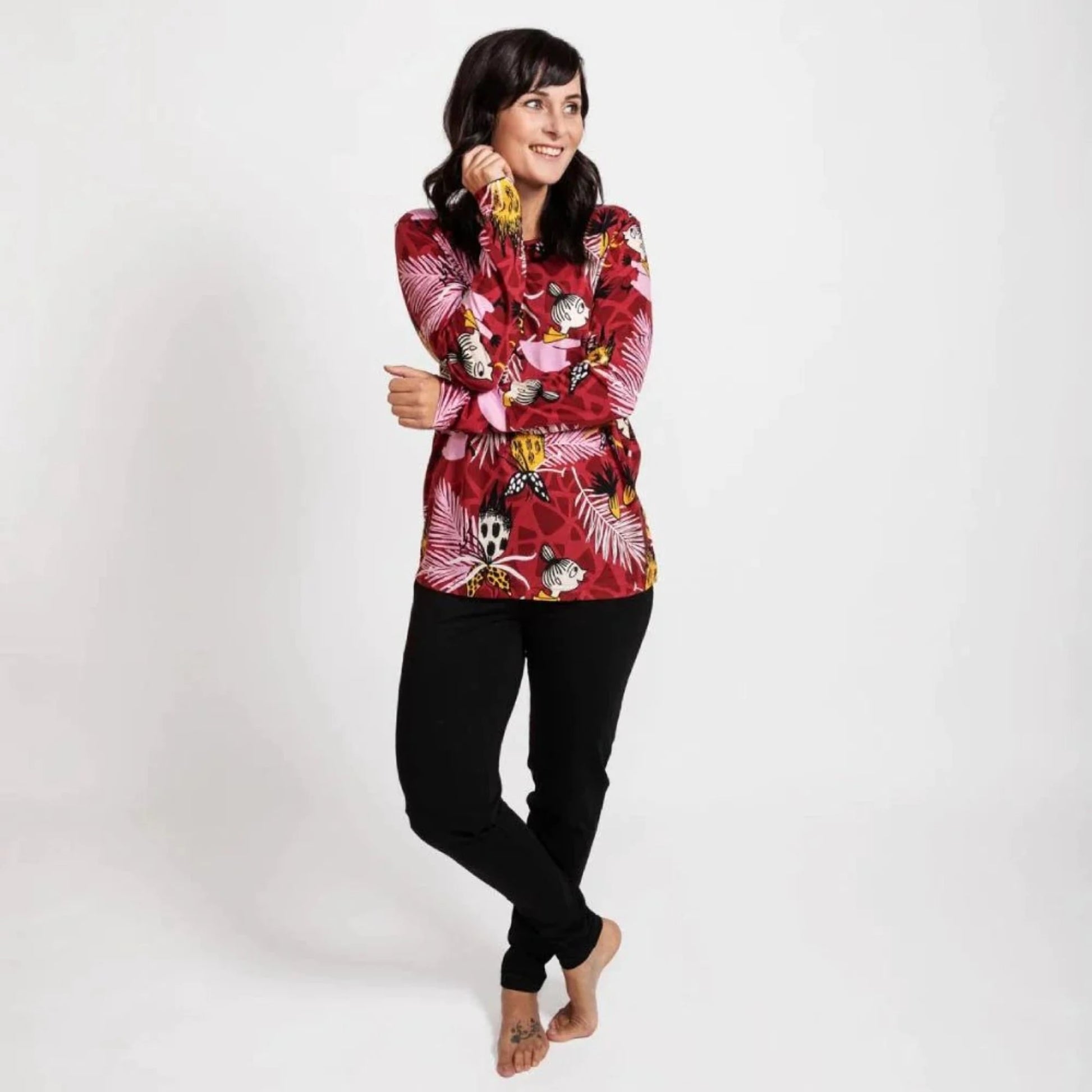 Moomin Women's Pyjamas Orchid, Dark Red – Nordic Chill