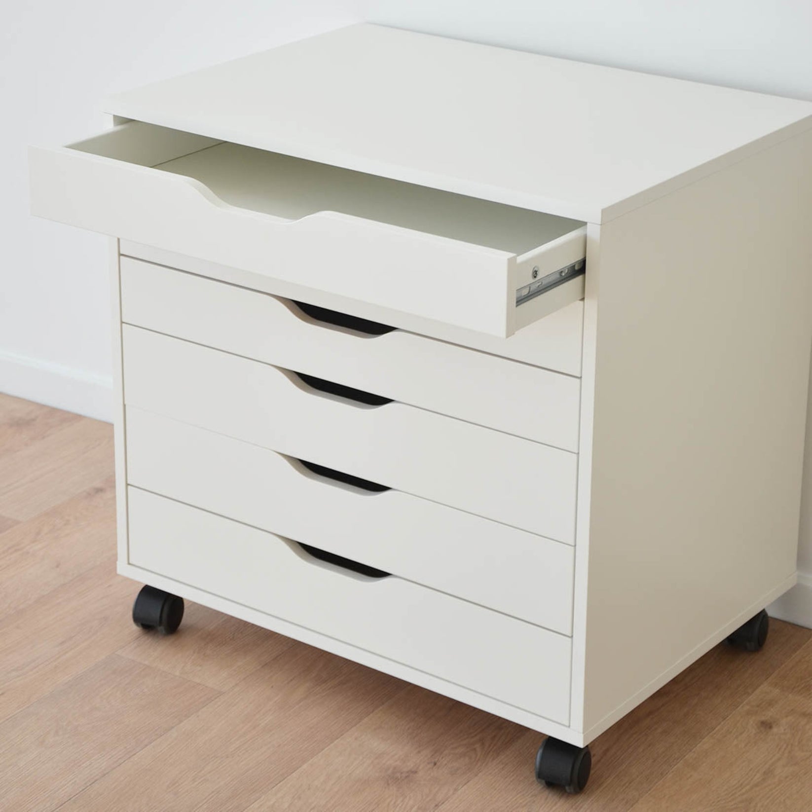 Ikea Alex 6-Drawer Unit on Wheels, 67x66cm, White – Nordic Chill