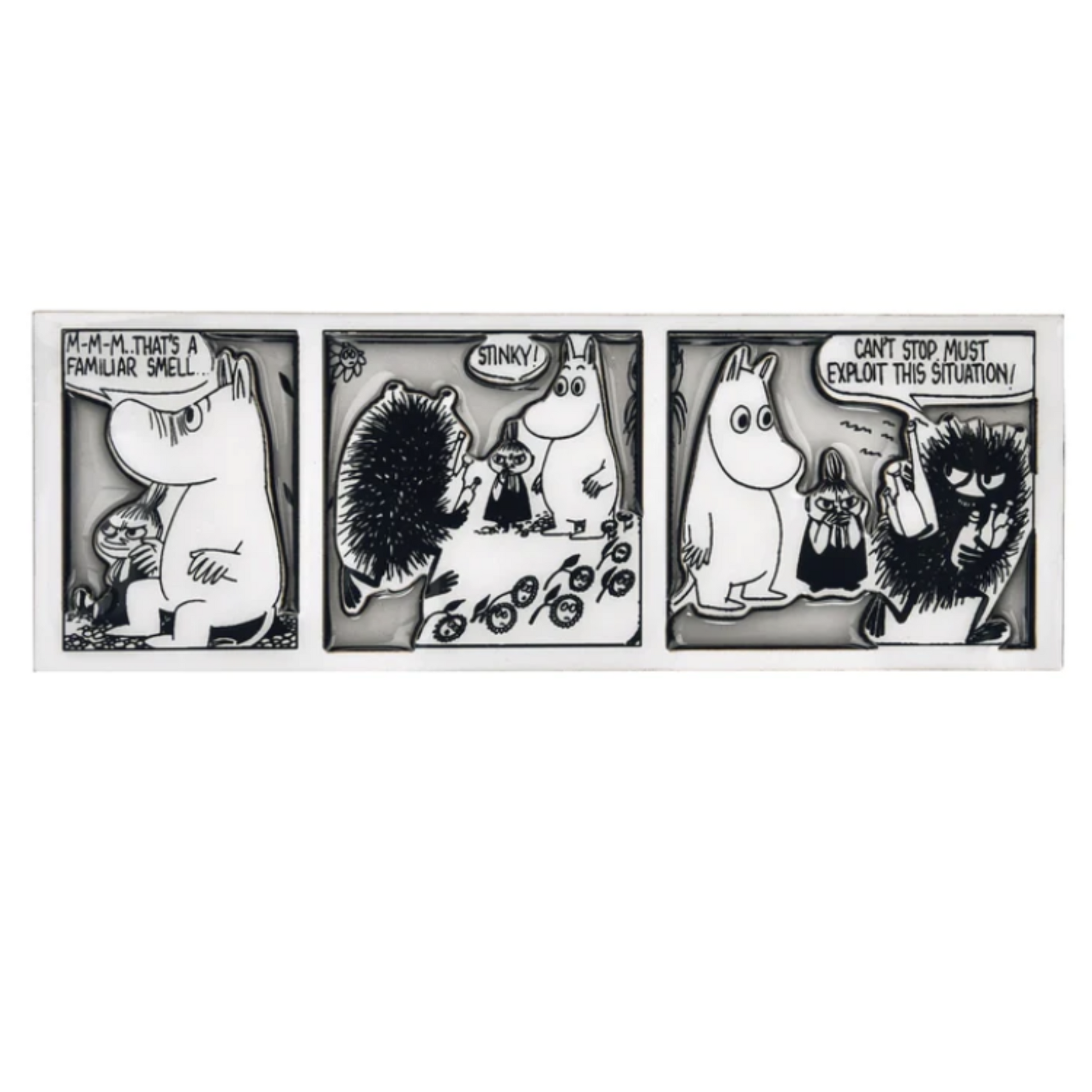 Moomin Comic Strip Magnet, Moomintroll and Stinky – Nordic Chill